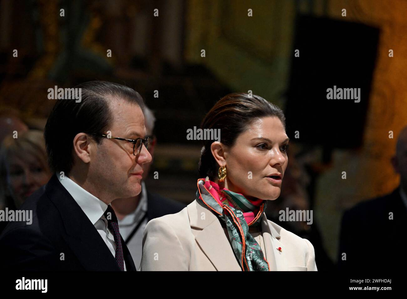 Stockholm, Sweden. 31st Jan, 2024. Crown Princess Victoria and Prince ...