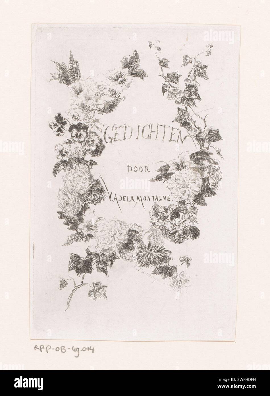 Flower Ranks, Edgard Farasyn, 1868 - 1938 print. porcelain card ...