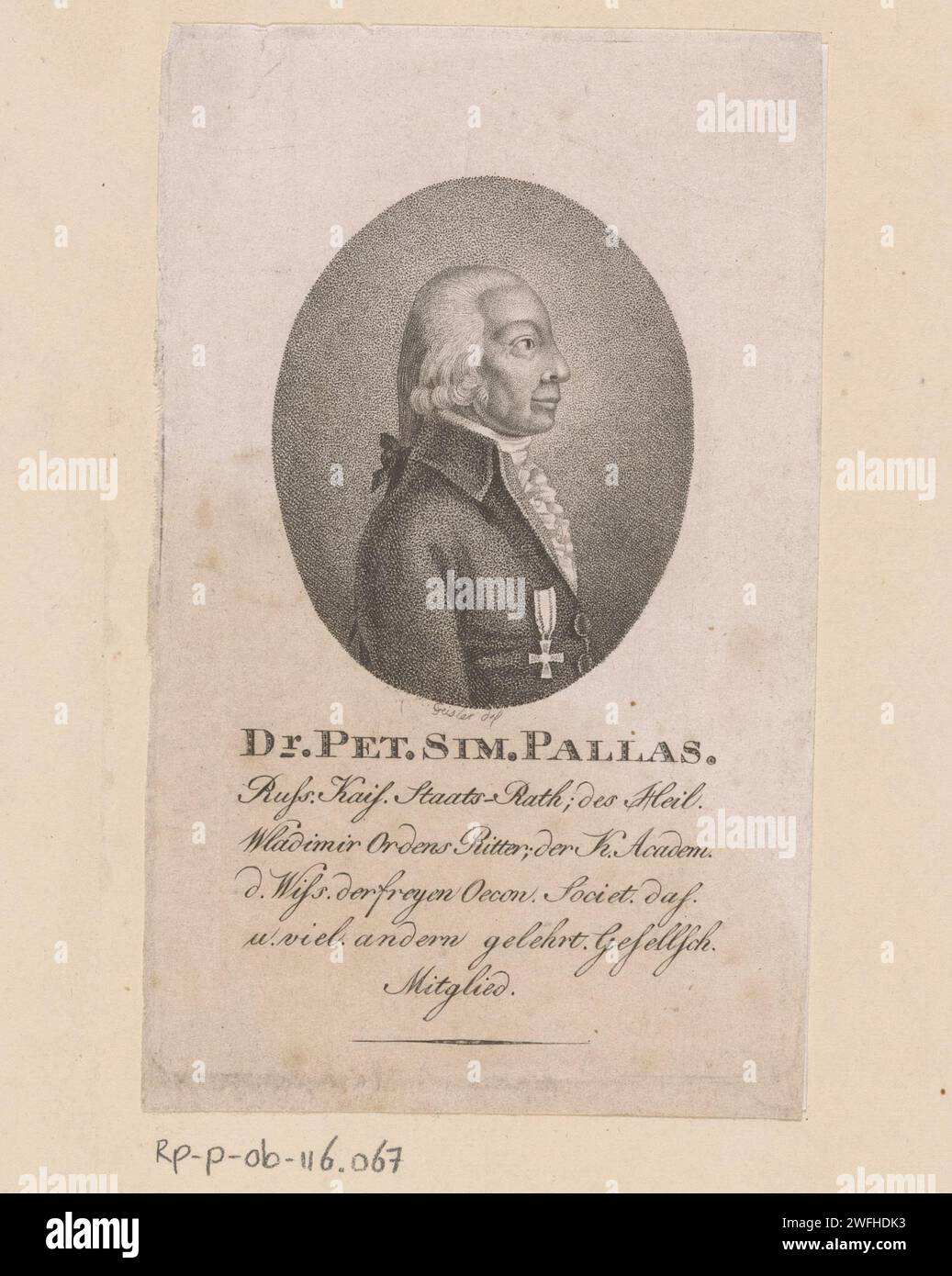 Portrait van Peter Simon Pallas, Christian Gottfried Heinrich Geissler ...