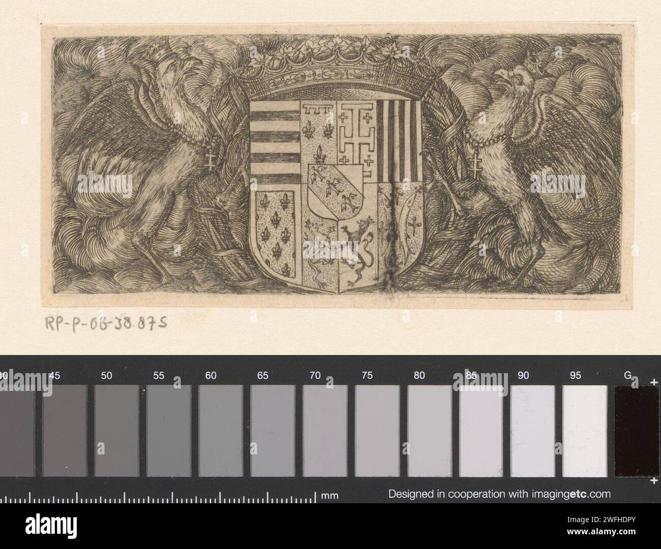 Coat of arms of the Duchy of Lorraine, Anonymous, 1600 - 1699 print The ...