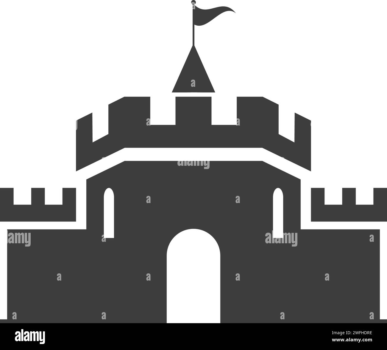 Castle Wall Clipart Black And White