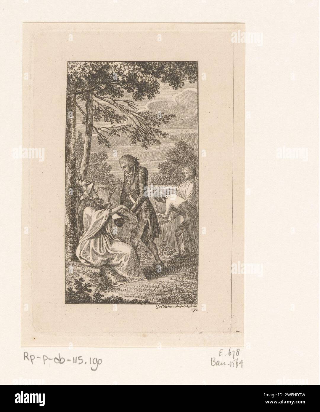 Aren Lezen, Daniel Nikolaus Chodowiecki, 1792 print Berlin paper ...