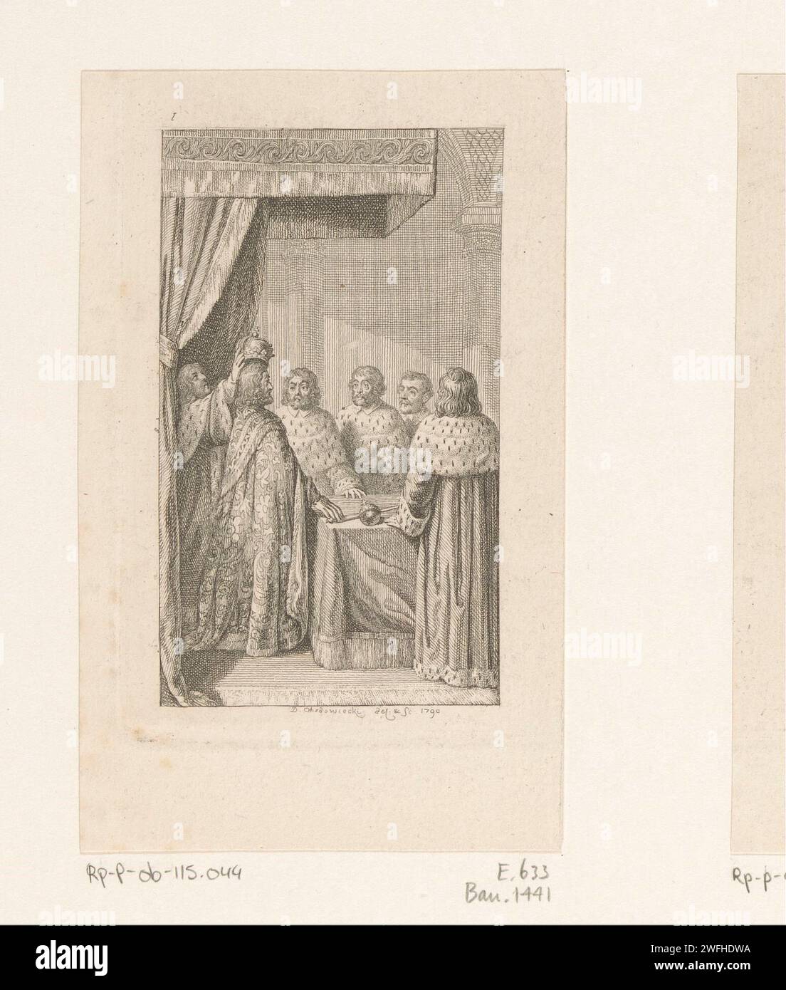 Sigismund is crowned, Daniel Nikolaus Chodowiecki, 1790 print In the ...