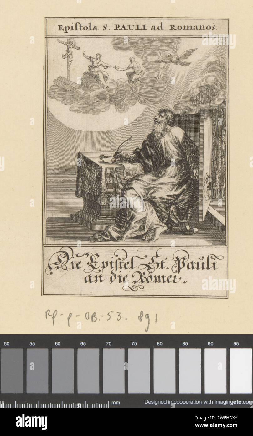 Apostle Paulus writes his letter to the Romans, Anonymous, After Johann ...