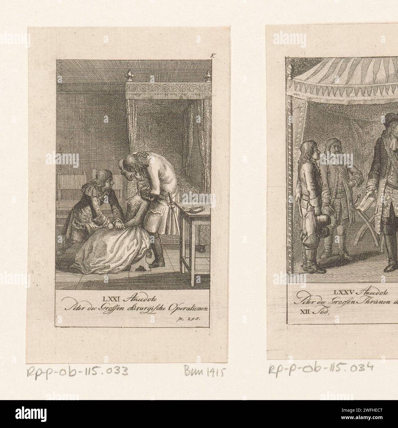 Peter the Great performs an operation, Daniel Nikolaus Chodowiecki ...