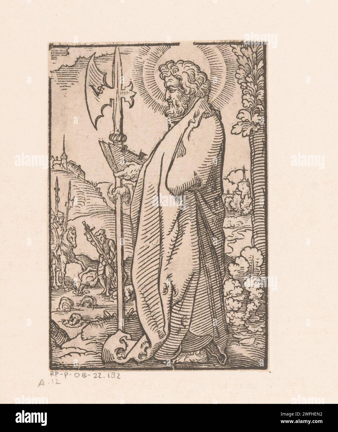 Heilige Mattias, Virgil, 1552 print Nuremberg paper the apostle and ...