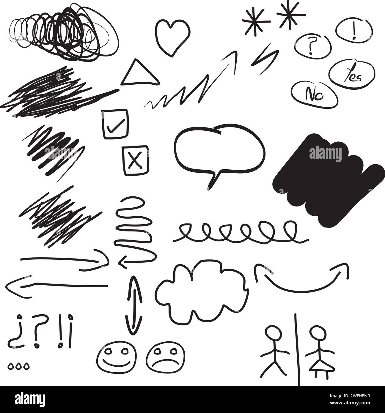 Asterisk scribble Stock Vector Images - Alamy