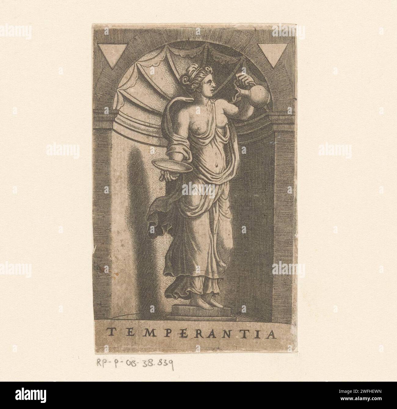 Moderation, Anonymous, 1500 - 1599 print The female personification of ...