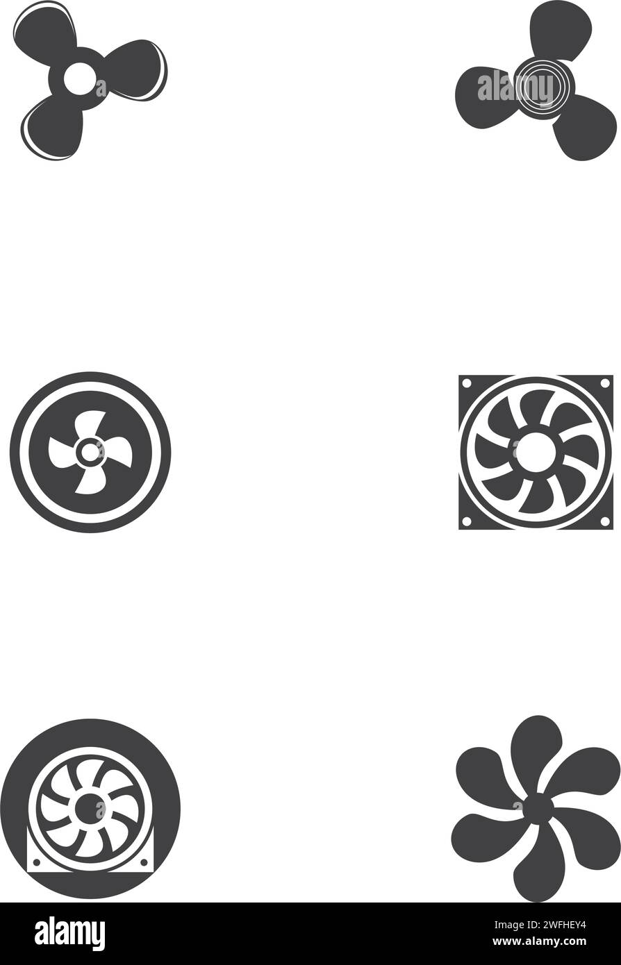 Fan vector illustration icon Template design Stock Vector Image & Art ...