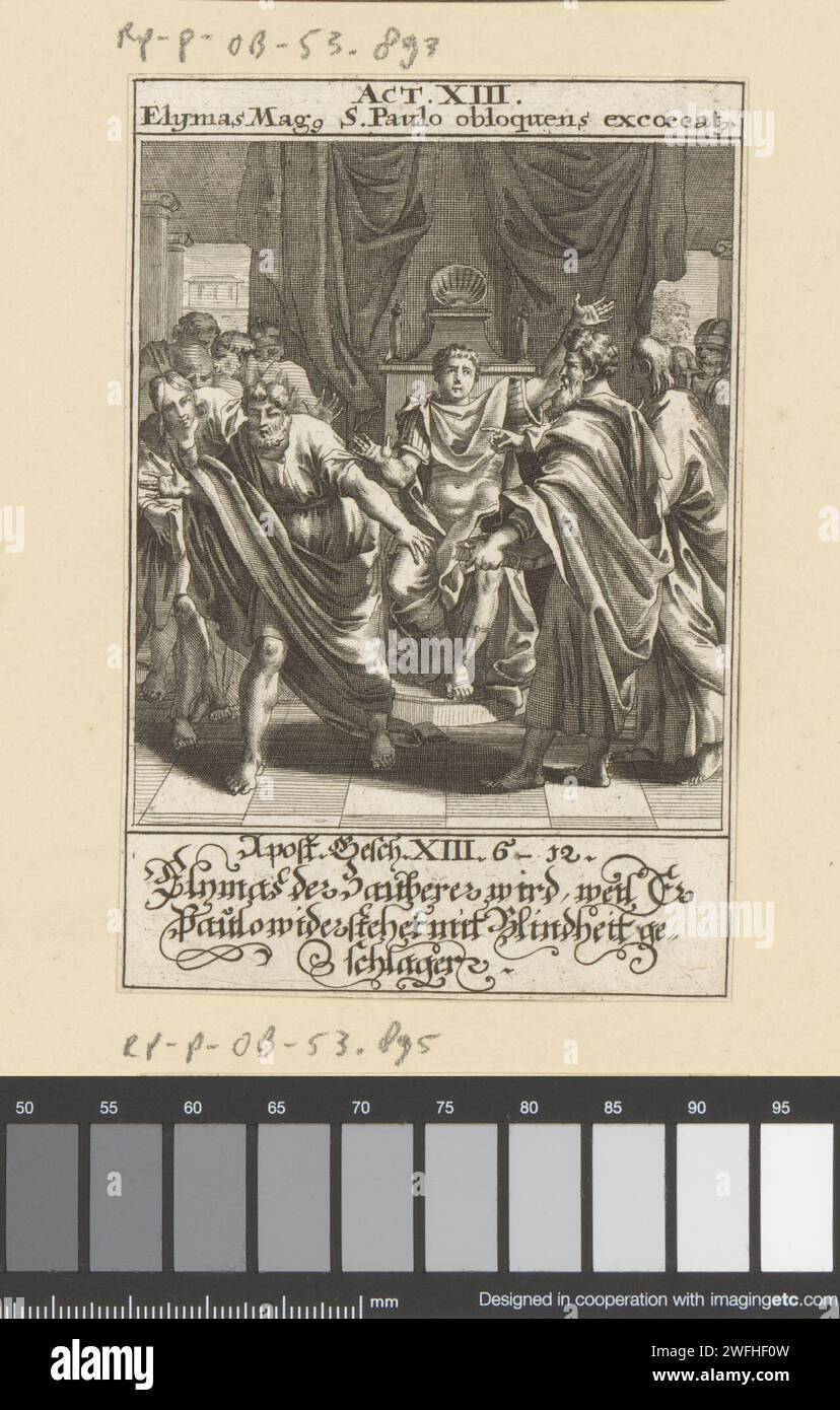 Magician Elymas hit by apostle Paul with blindness, Anonymous, After ...