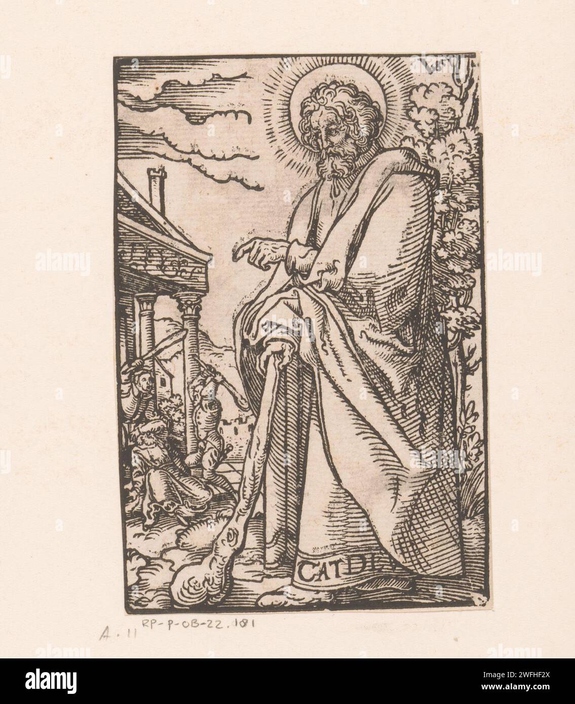 Heilige Judas Taddeü, Virgil, 1552 print Nuremberg paper the apostle ...