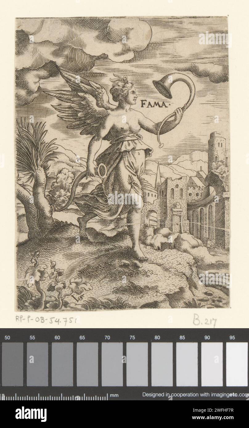 Faam in Een Landschap Met Ruïnes, Virgil, 1524 - 1562 print Nuremberg ...