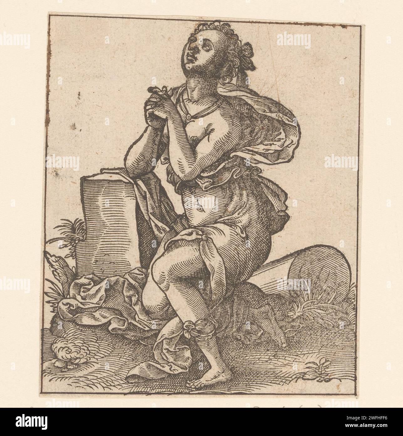Hoop, anonymous, Jost Amman, 1580 print paper Hope, 'Spes'; 'Speranza ...