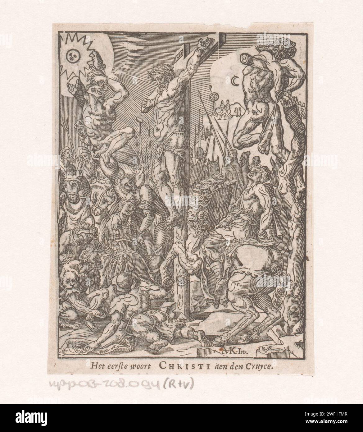 Christ on the Cross, 1648 print print maker: Netherlandsafter design by ...