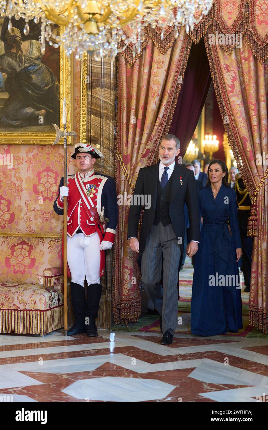 Madrid. Spain. 20240131, King Felipe VI of Spain, Queen Letizia of ...
