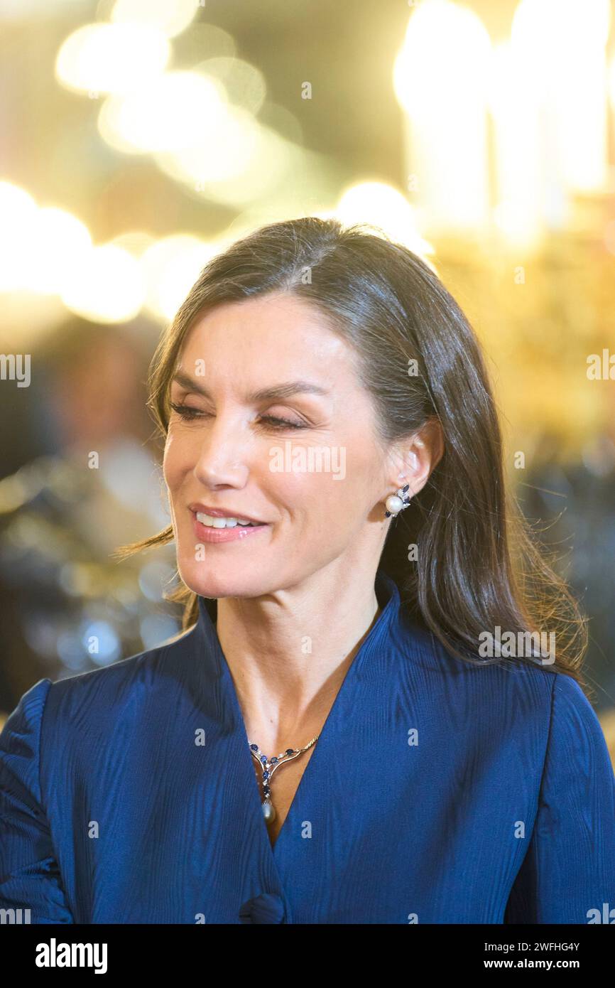 Madrid. Spain. 20240131, Queen Letizia of Spain Received Foreign ...