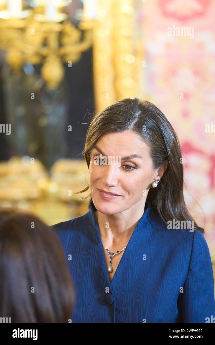 Madrid. Spain. 20240131, Queen Letizia of Spain Received Foreign ...