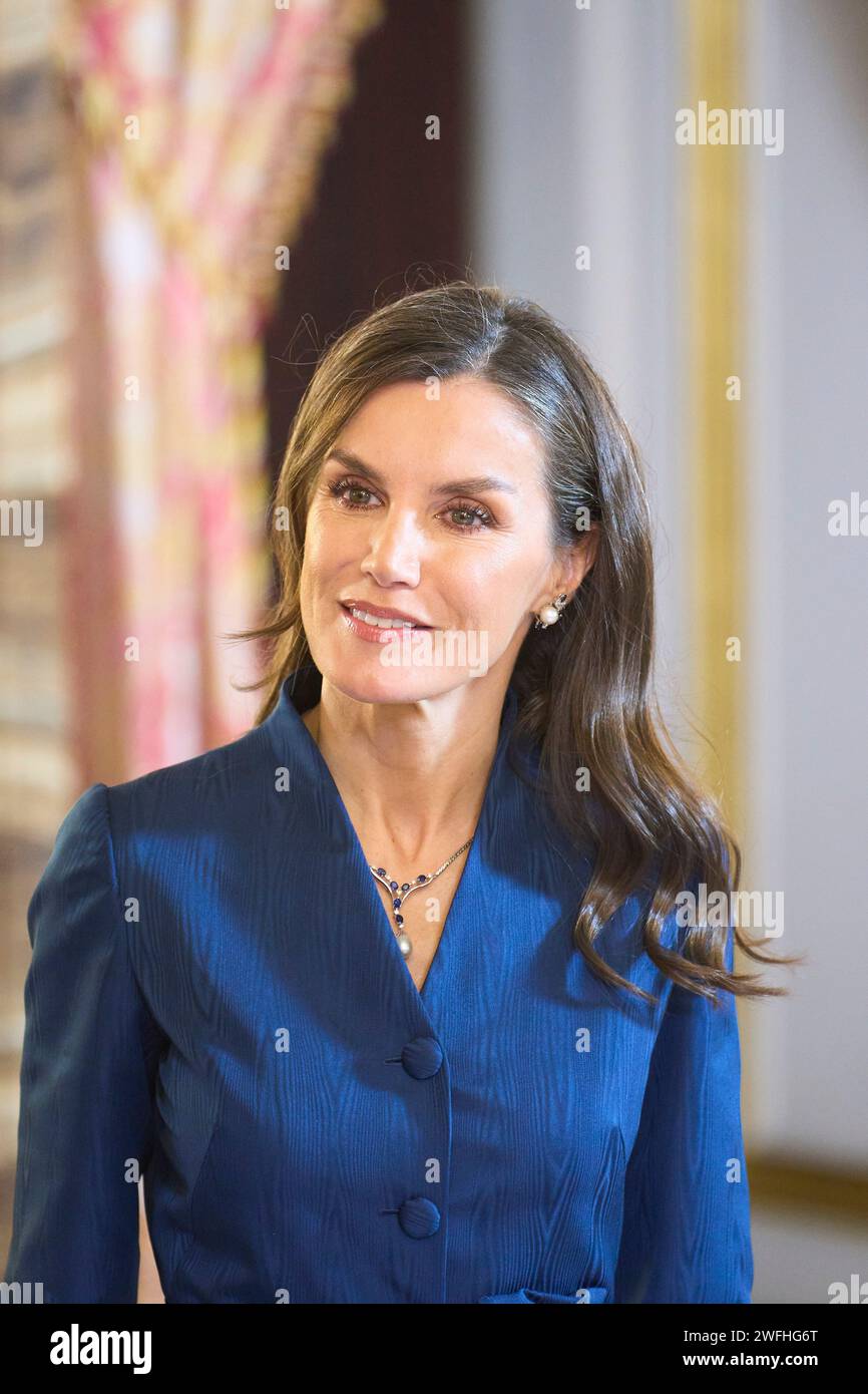 Madrid. Spain. 20240131, Queen Letizia of Spain Received Foreign ...
