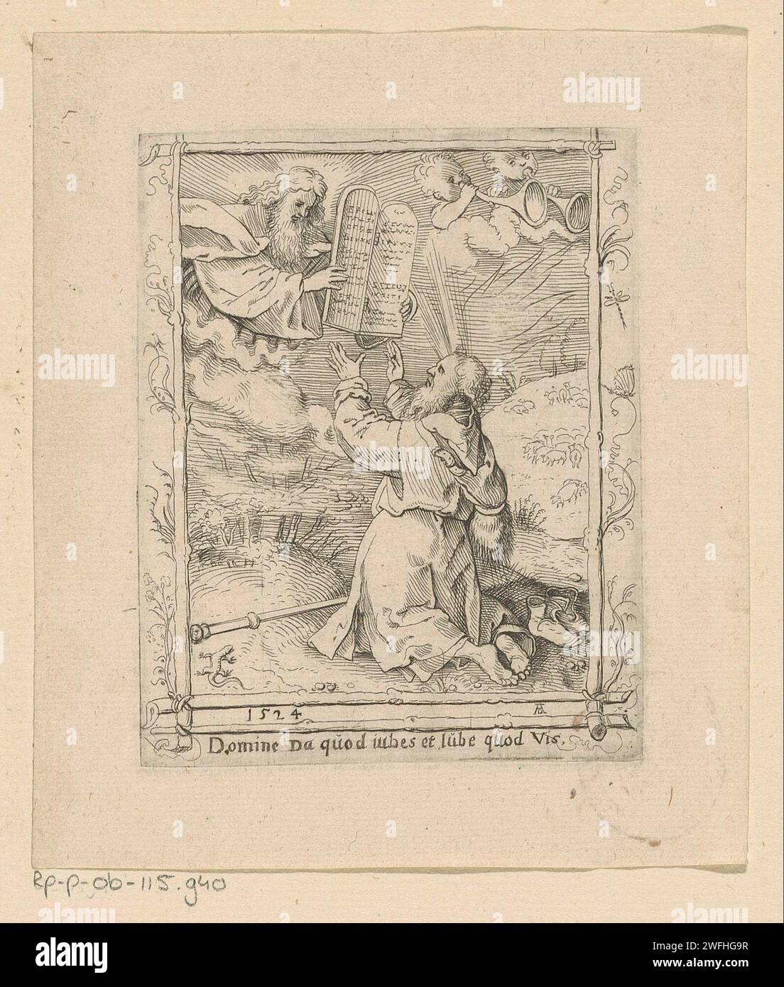 Moses receives the Ten Commandments, Anonymous, Albrecht Dürer ...