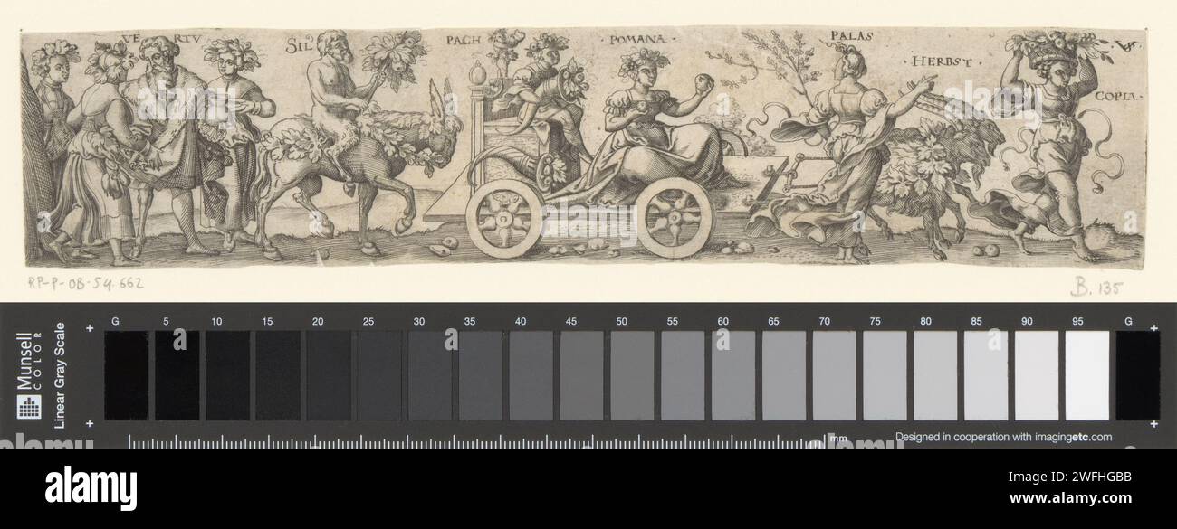 Triumphocht van Autumn, Virgilius Solis, 1524 - 1562 print Nuremberg ...