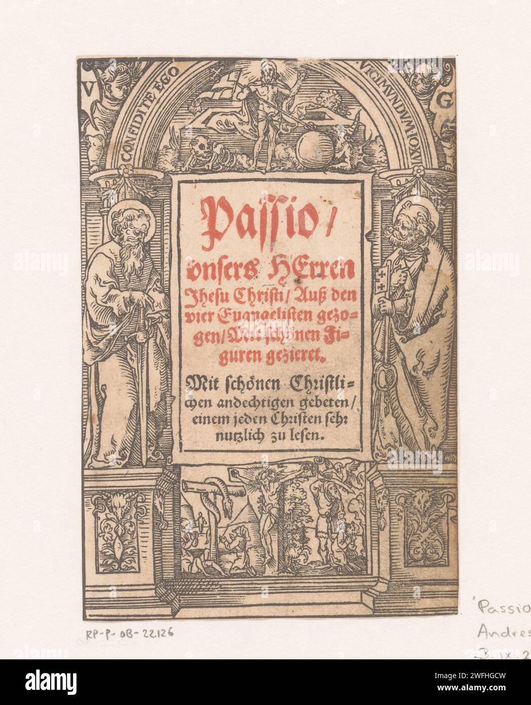 Bijbelse scenes en de Heiligen Petrus en Paul, Virgil, 1553 print ...