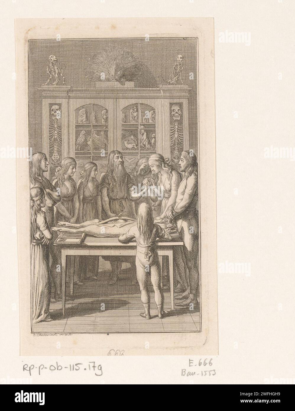 Anatomical Les, Daniel Nikolaus Chodowiecki, 1791 print Berlin paper ...