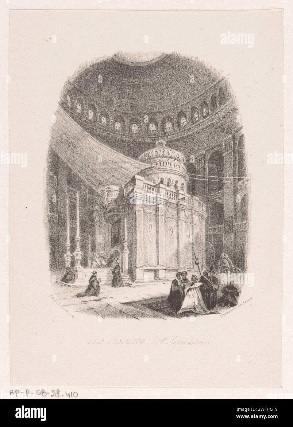 Graf of Jesus Christ in Jerusalem, Jacob Johannes Josephus Hilverdink ...