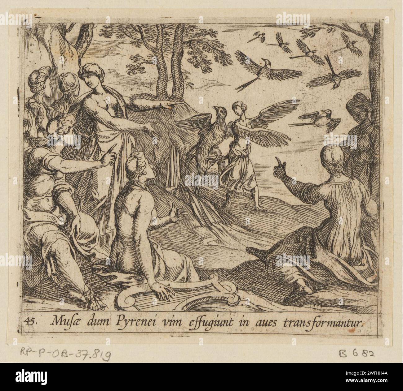 Metamorfose van de Pierides, Anthony Tempesta, 1606 print The pierides ...