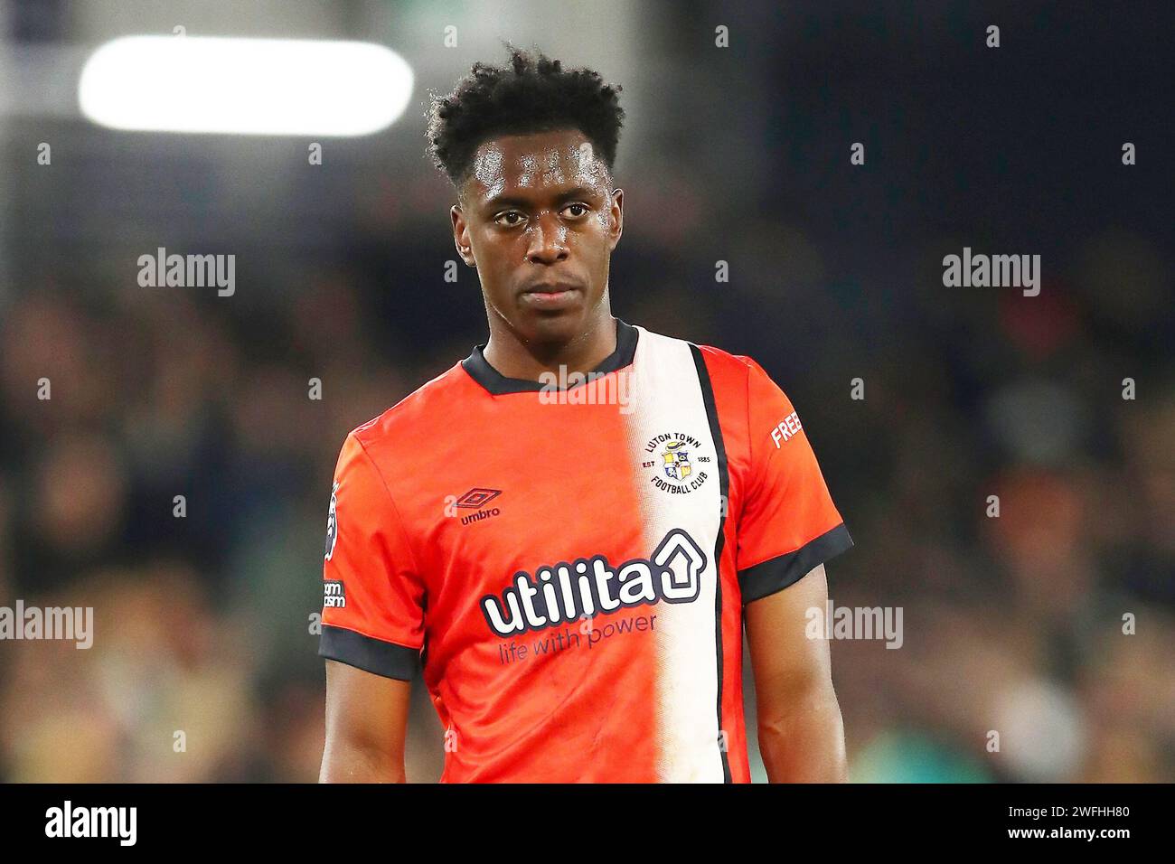 Luton Town Midfielder Albert Sambi Lokonga during the English ...