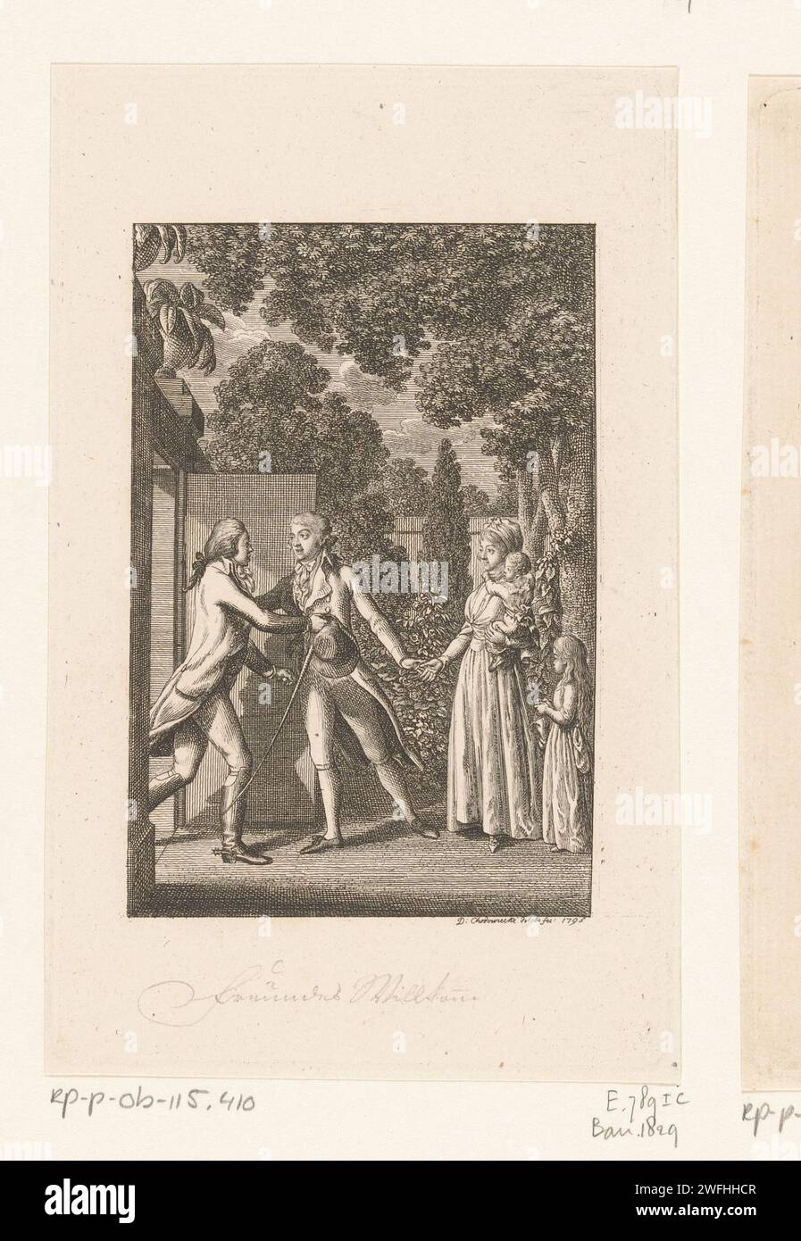 Meeting between friends, Daniel Nikolaus Chodowiecki, 1795 print Berlin ...