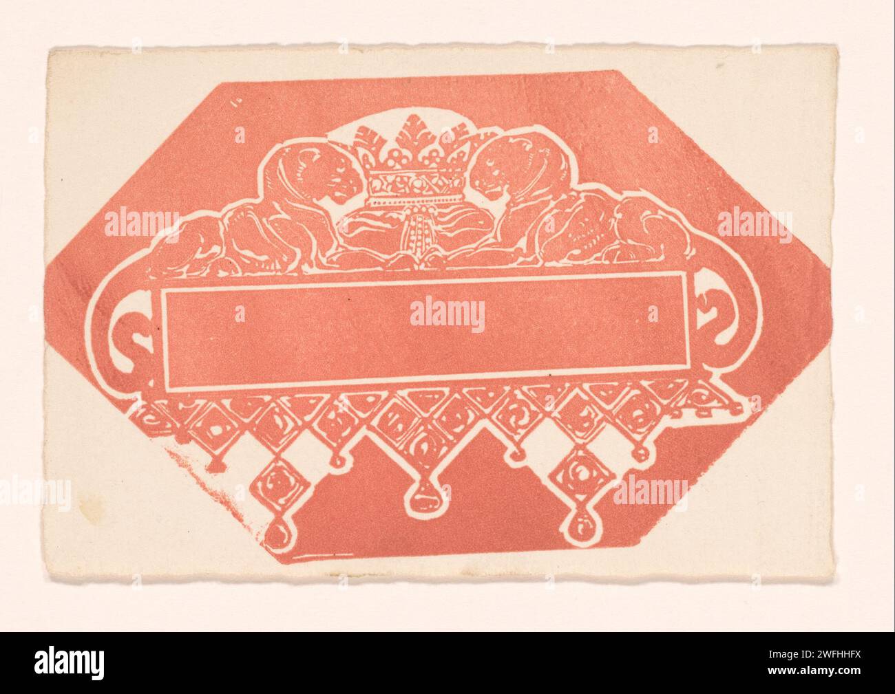 Title vignette with two lionesses, Bernard Willem Wierink, c. 1910 ...