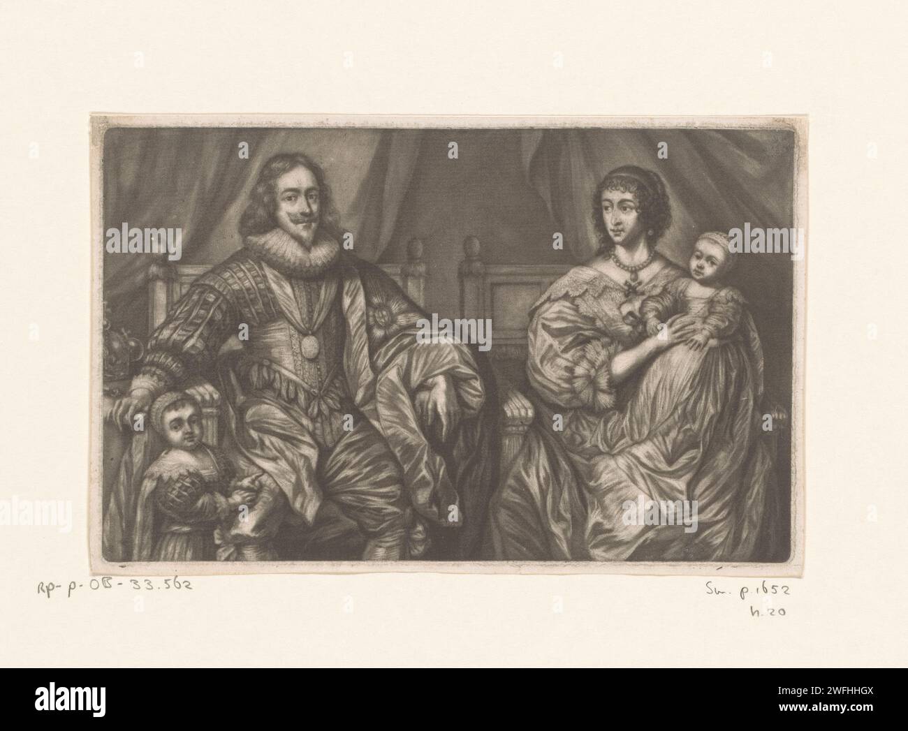 Portrait of Charles I of England with Henriëtta Maria and their ...