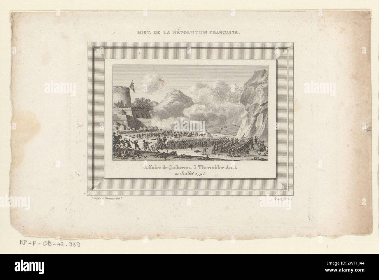 Invasie van Quiberon, François Louis Cuté, after Jean Duplessis ...
