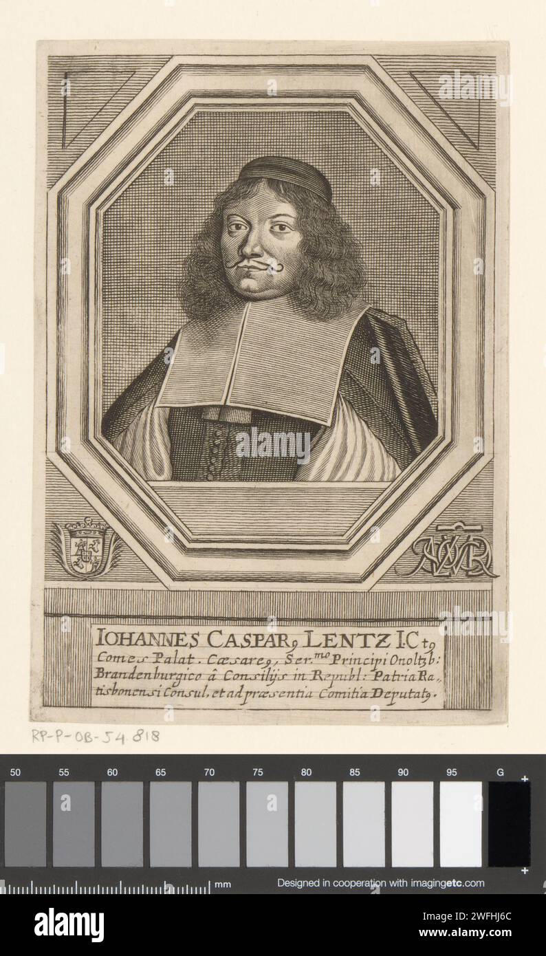 PortraT van Johann Caspar Lenz, Matthias van Sommer, c. 1667 print ...
