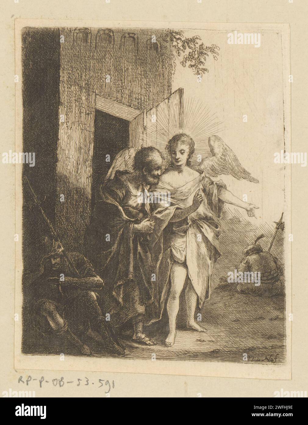 The liberation of Petrus, Johann Andreas Benjamin Nothnagel, 1772 print ...