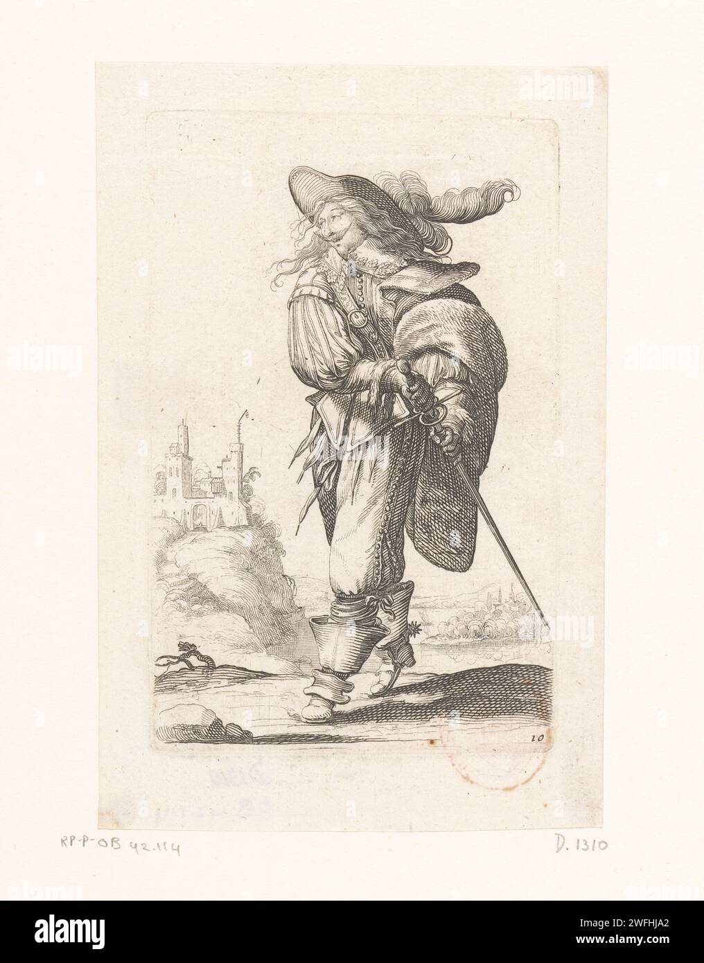 French nobleman, his pulling, dressed according to the fashion of ca ...