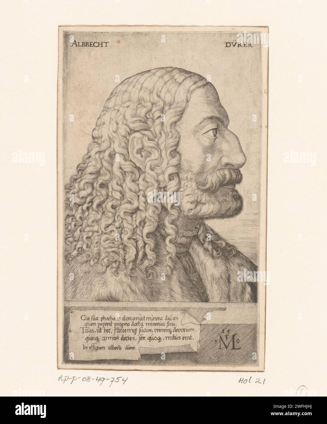 Portrated Van Albrecht Dürer, Melchior Lorck, 1550 print Portrait of ...