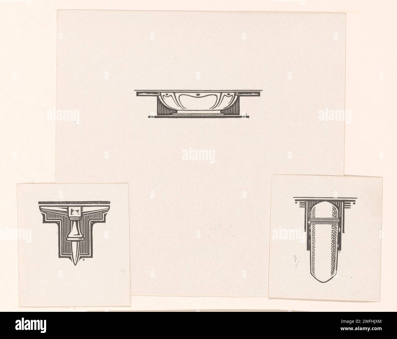 Vignet, Elias Voet Jr., 1878 - 1940 print paper vignette Stock Photo ...