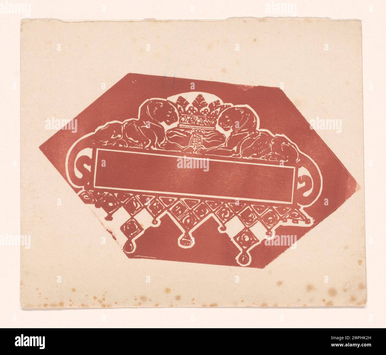 Title vignette with two lionesses, Bernard Willem Wierink, c. 1910 ...