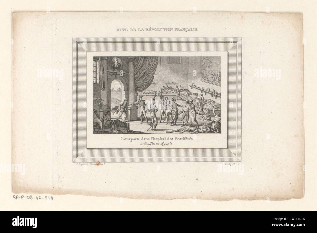Napoleon Bezoekt from Zieken in Jaffa, François Louis Cuté, After Jean ...
