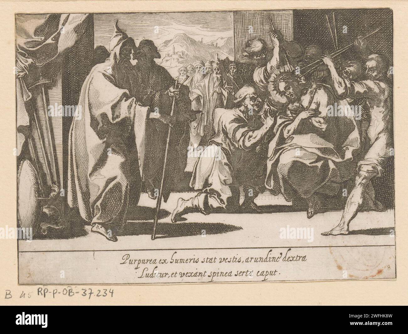 Doornenkroning, Raffaello Schiambinossi, 1602 - 1604 print Christ ...