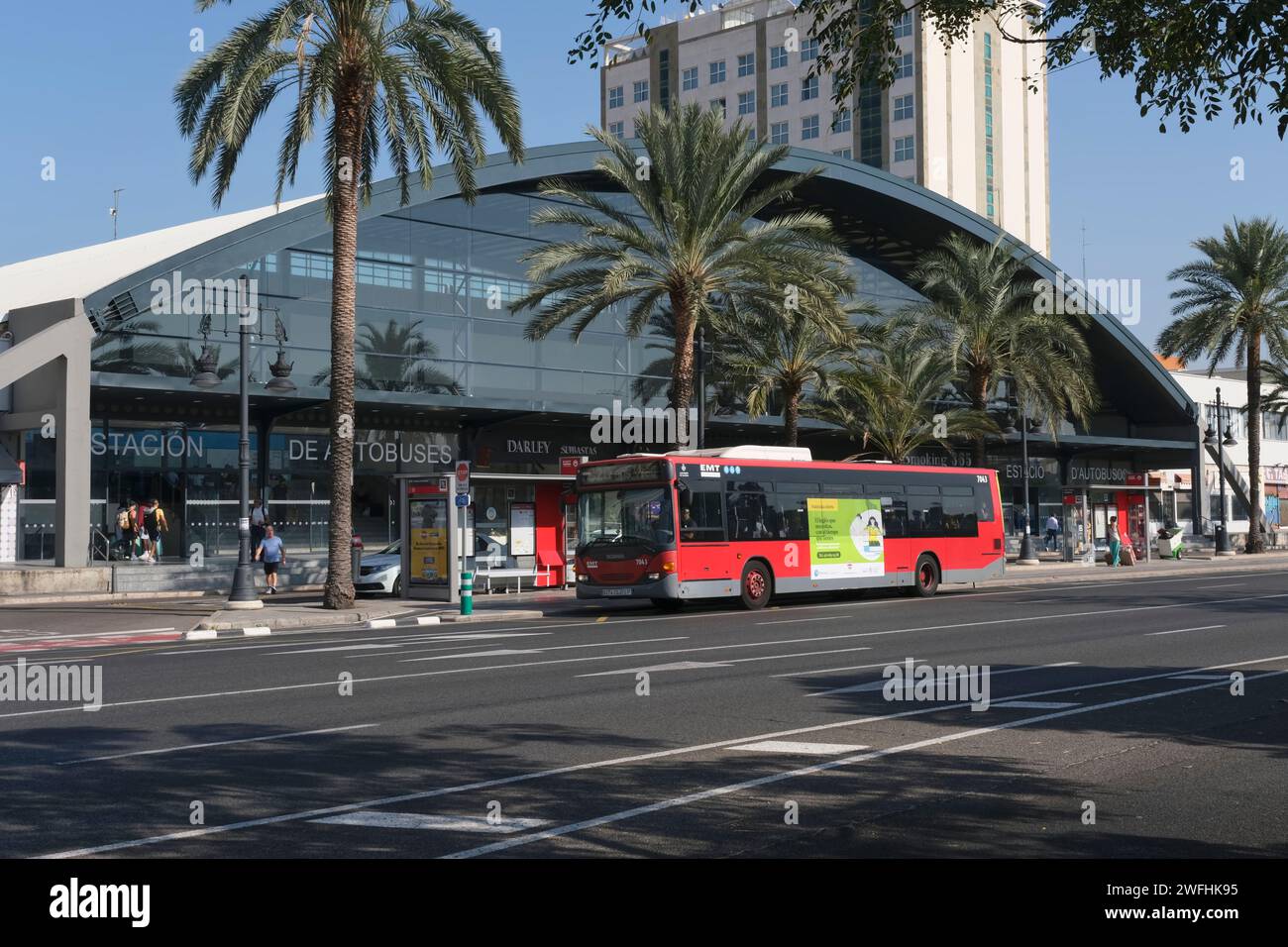 Bus Station, Avenue Menéndez Pidal ,Valencia city, Spain,Europe Stock ...