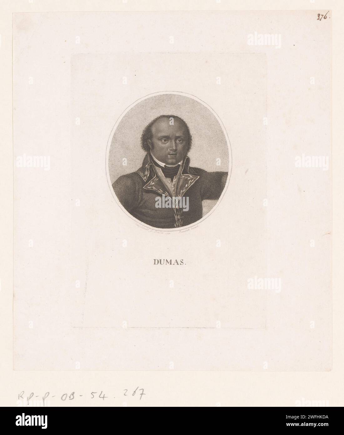 PortraT van Thomas Alexandre Dumas, Heinrich Schmidt, 1798 print ...