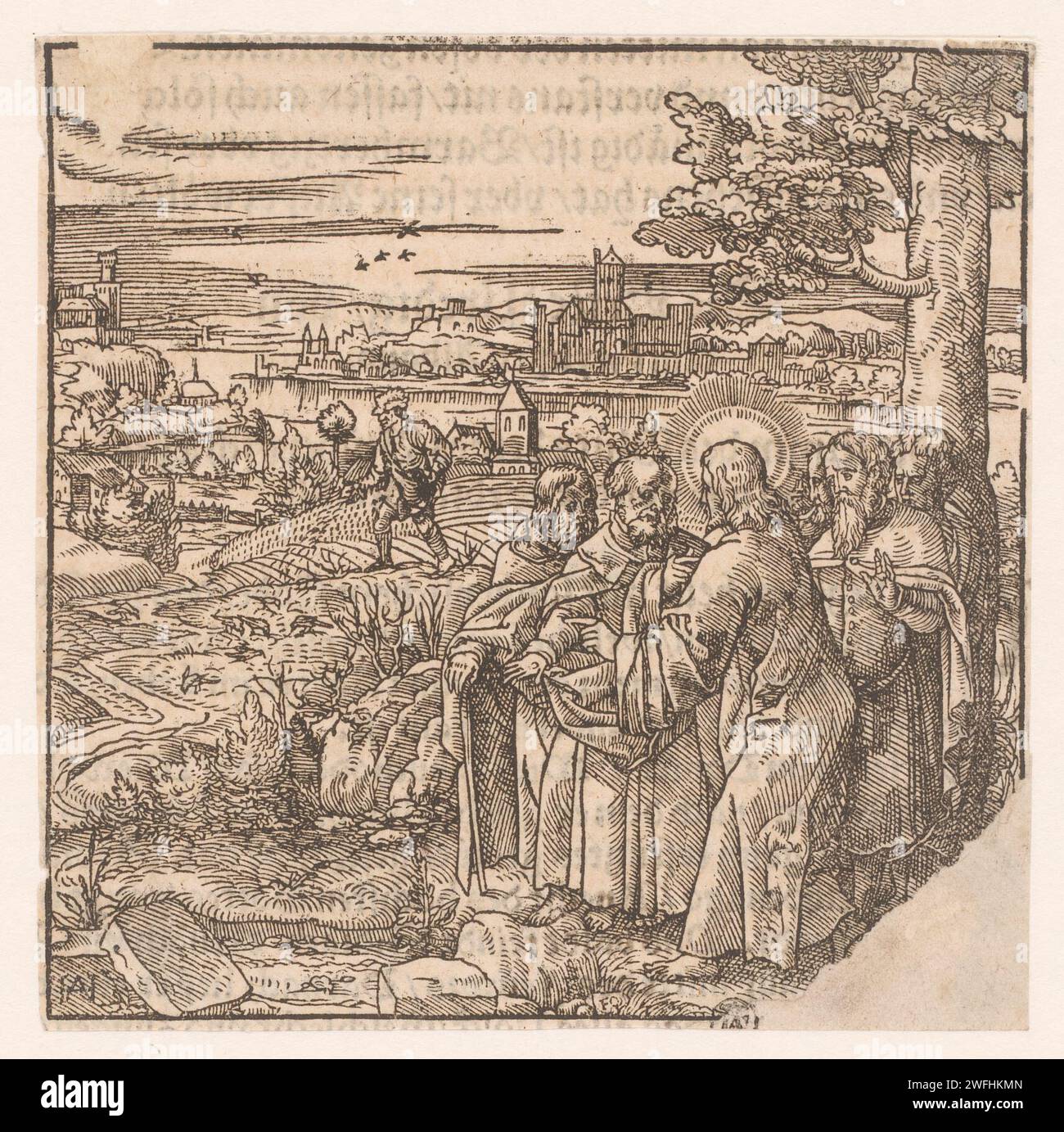 Christ tells his disciples the parable of the sower, monogrammist Ha ...
