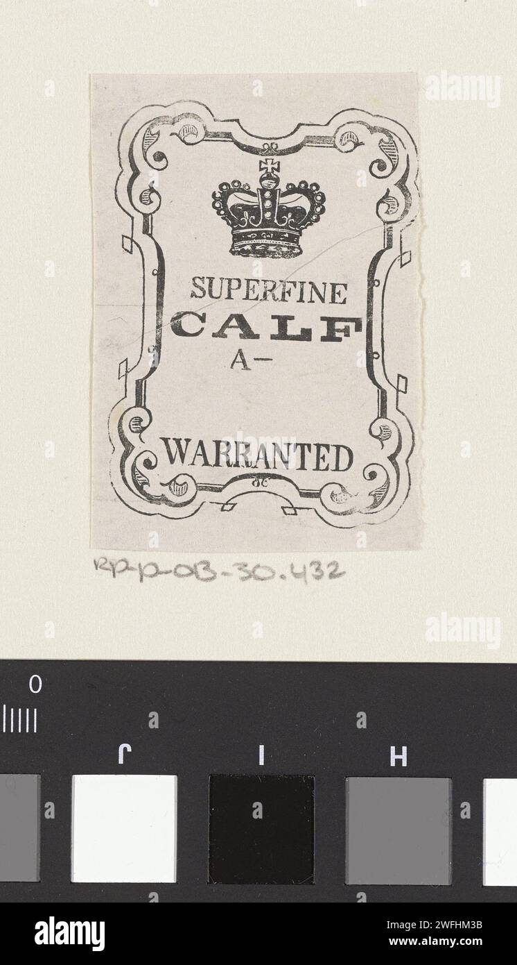 Vignette with a crown in an ornamented frame, Isaac Weissenbruch, 1836 ...