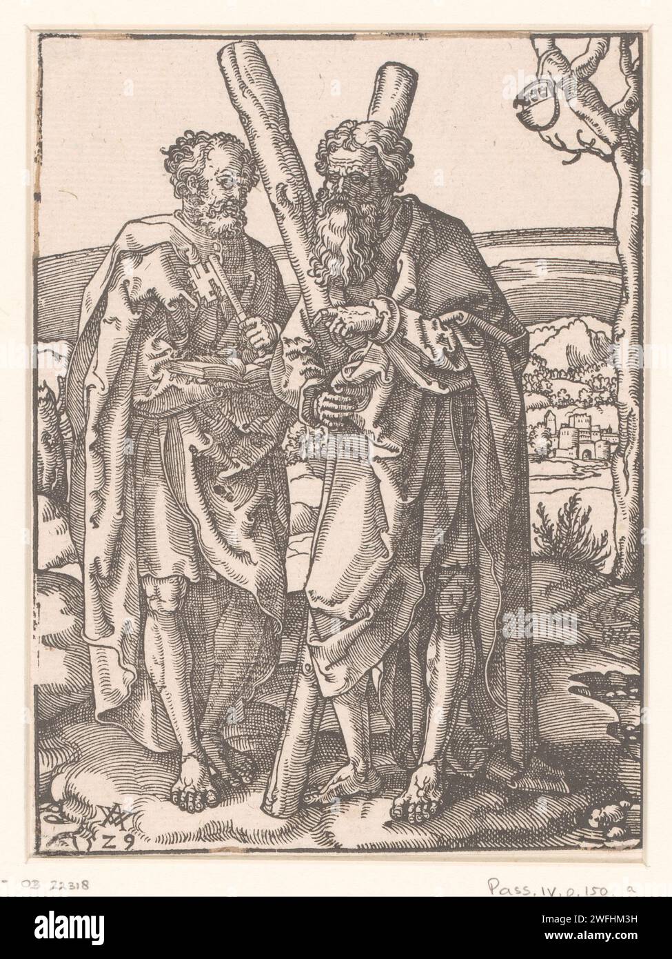 Apostle Peter Andreas, Anonymous, Anton von Woensam, 1529 print paper ...