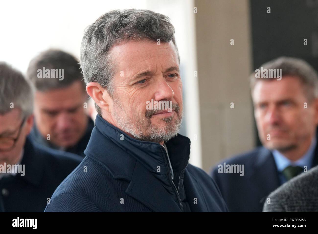 King Frederik X of Denmark at a wreath-laying ceremony at the Tomb of ...