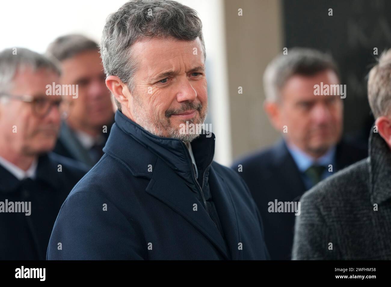 King Frederik X of Denmark at a wreath-laying ceremony at the Tomb of ...