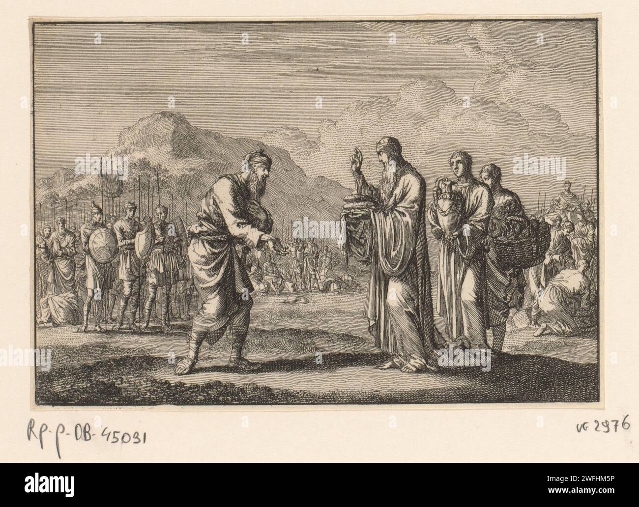 Abraham meets King Melchisedek, Jan Luyken, 1703 print Print Maker ...