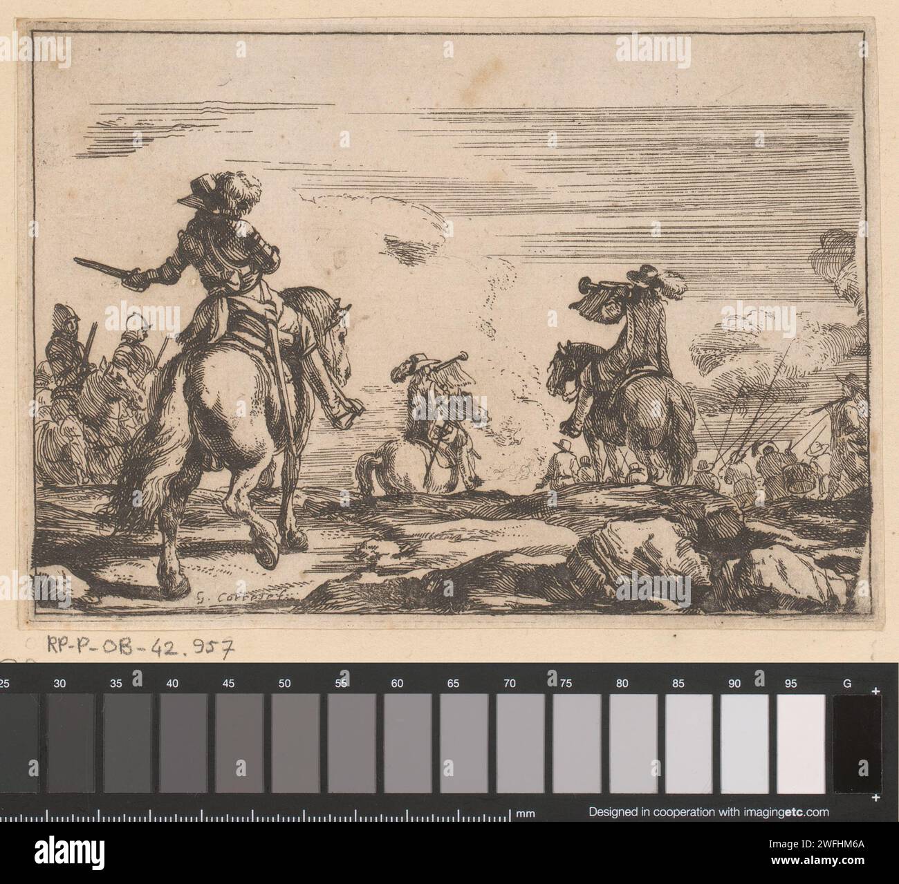 Starting troops, Jacques Courtois Le Bourguignon, 1631 - 1675 print ...